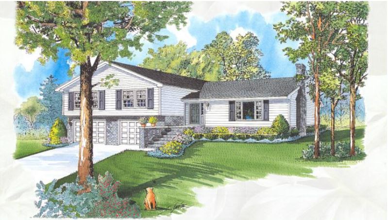 Meadow View | 1047 Square Foot Split Level Floor Plan