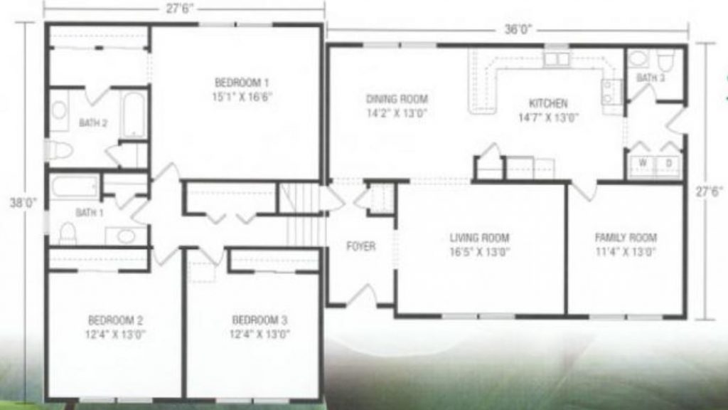Sky View | 2035 Square Foot Split Level Floor Plan
