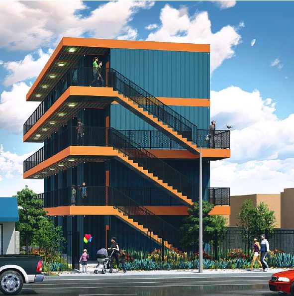 4 Story Walk Up 20 Studio Units | 6720 Square Foot Multi-family Floor Plan